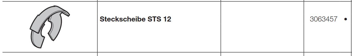 Hörmann Steckscheibe STS 12, 3063457, als Sicherungsscheibe für Bolzen