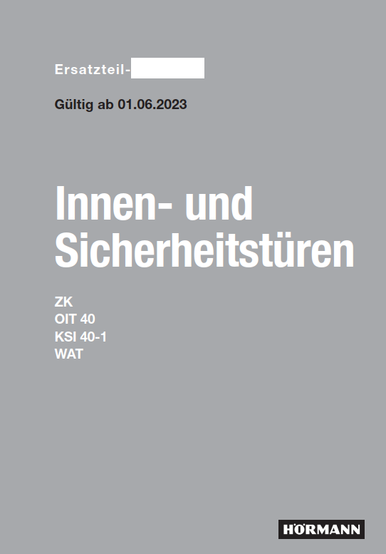 Hörmann Innen- und Sicherheitstüren, ZK, OIT 40, KSI 40-1, WAT ...