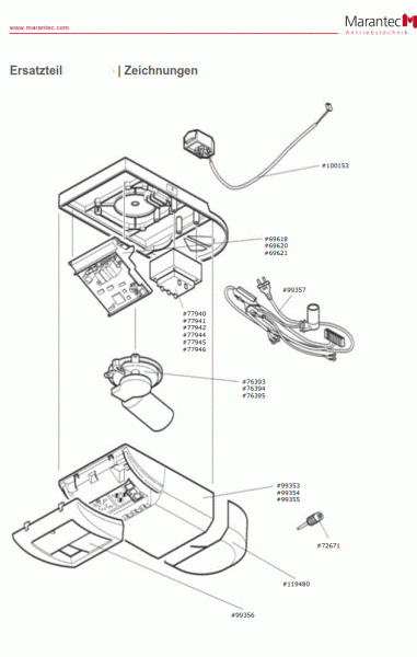 Marantec Ersatzteil Trafo für Comfort 150 DC
